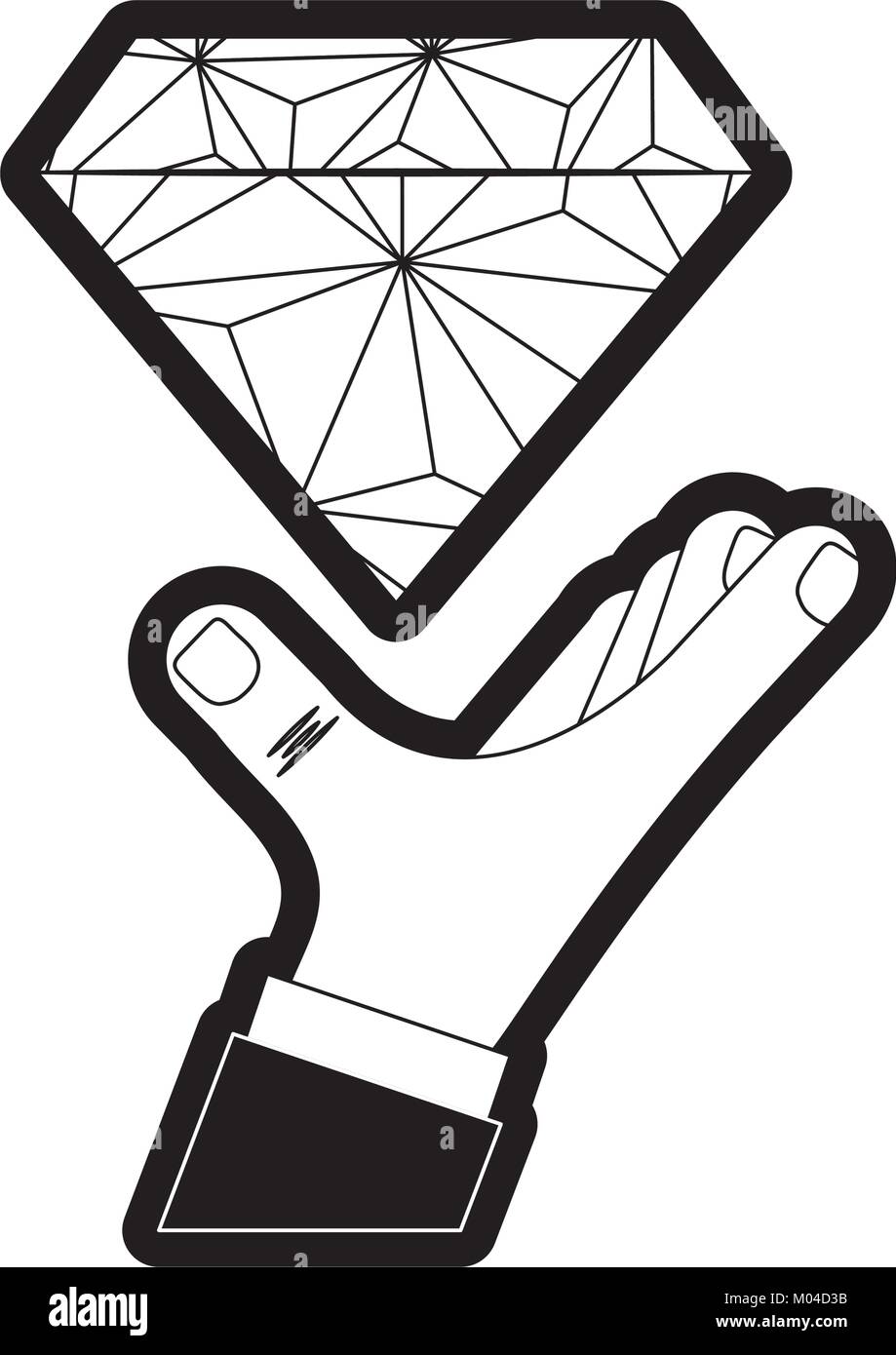 Hand holding diamond isolated Stock Vector Images - Alamy