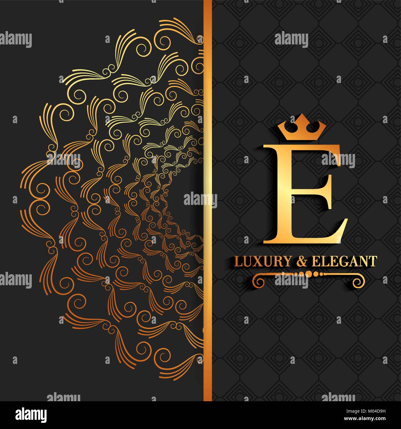 luxury and elegant e letter scroll royal image Stock Vector Image & Art ...