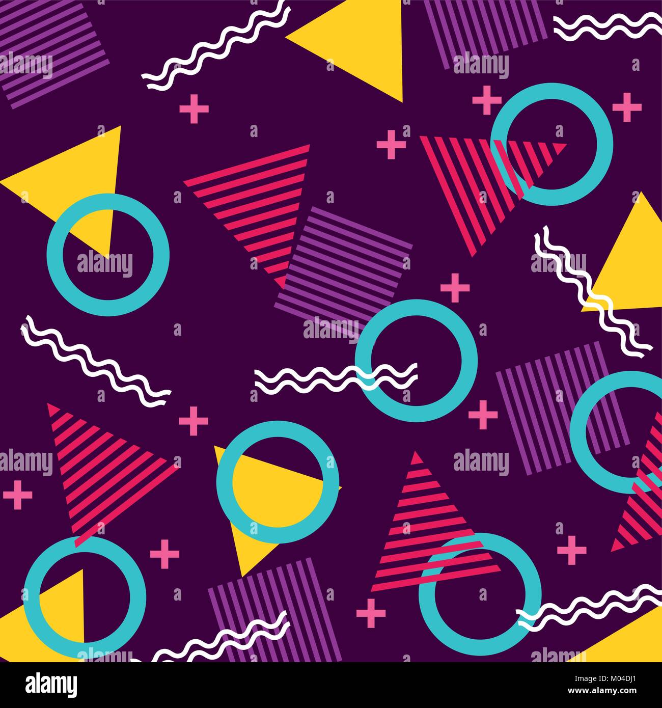 memphis pattern triangle circle and square design Stock Vector Image ...