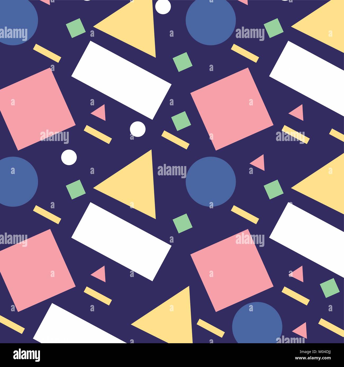 memphis pattern triangle circle and square design Stock Vector Image ...