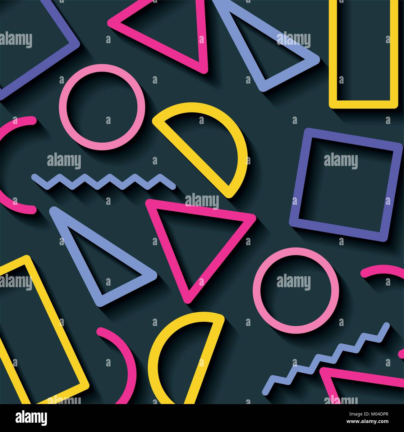 memphis pattern triangle circle and square design Stock Vector Image ...