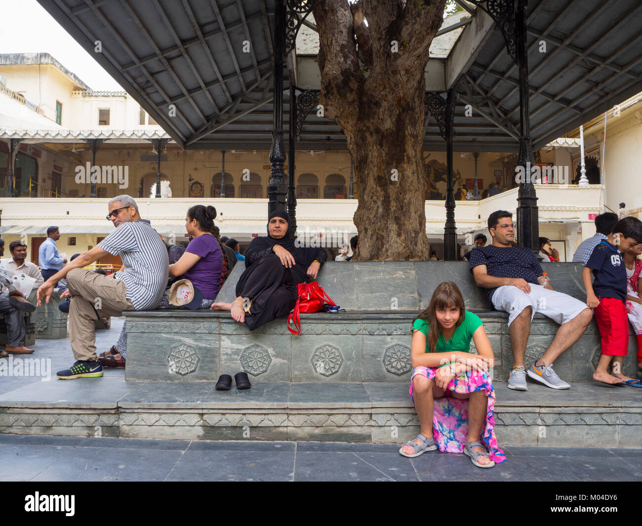 kids as tourist at vacation in India on sightseeing Stock Photo - Alamy