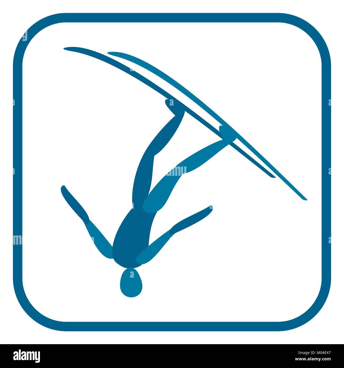 Skiing young people on ski Stock Vector Images - Alamy