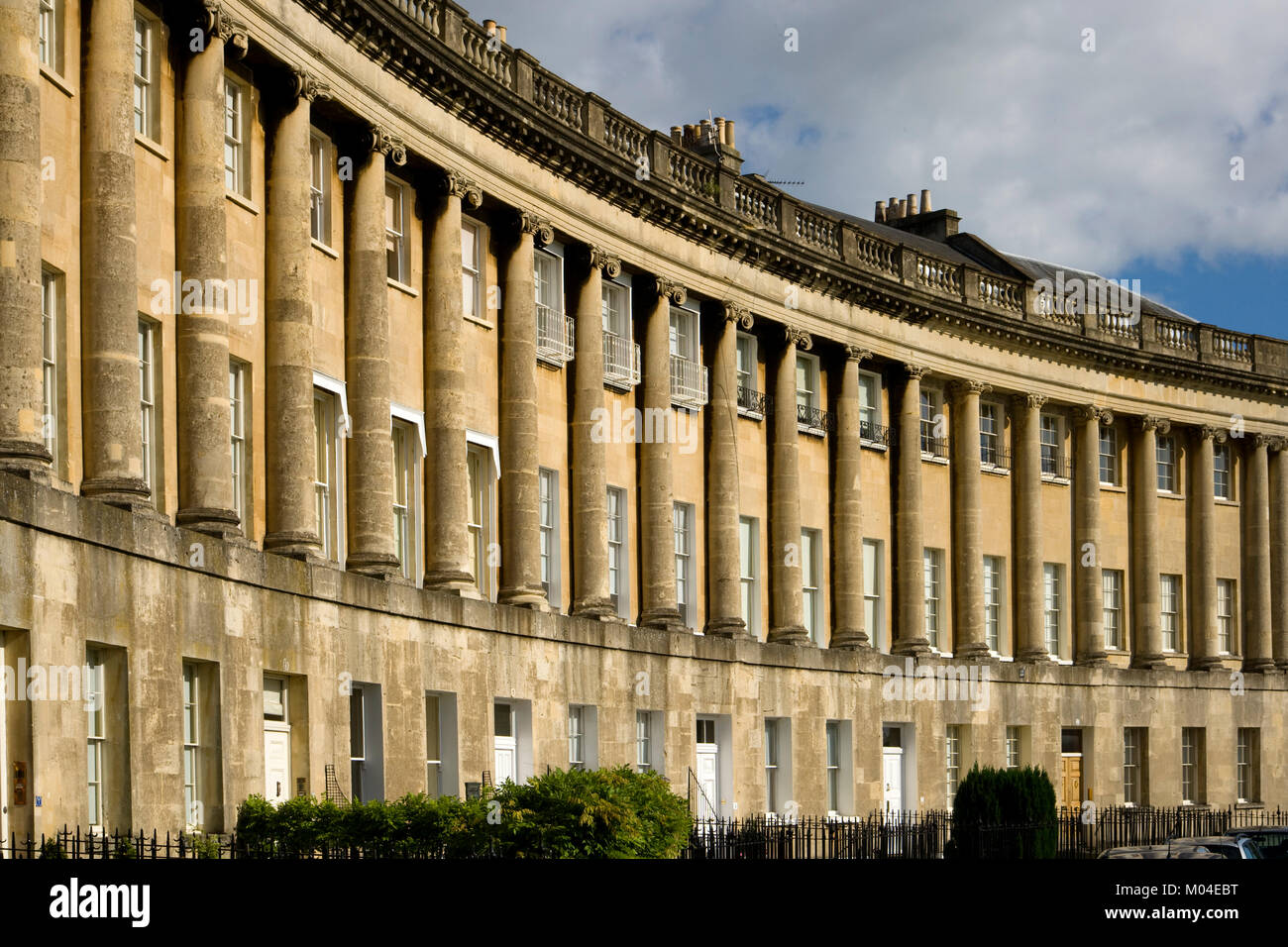 Historic terraced houses in The Royal Crescent, World Heritage City ...