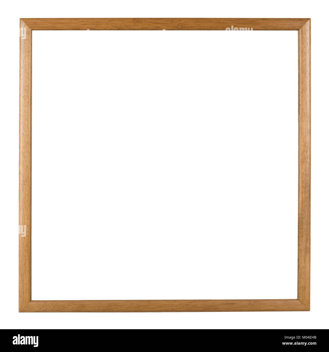 Empty picture frame, square, narrow wood effect moulding Stock Photo ...