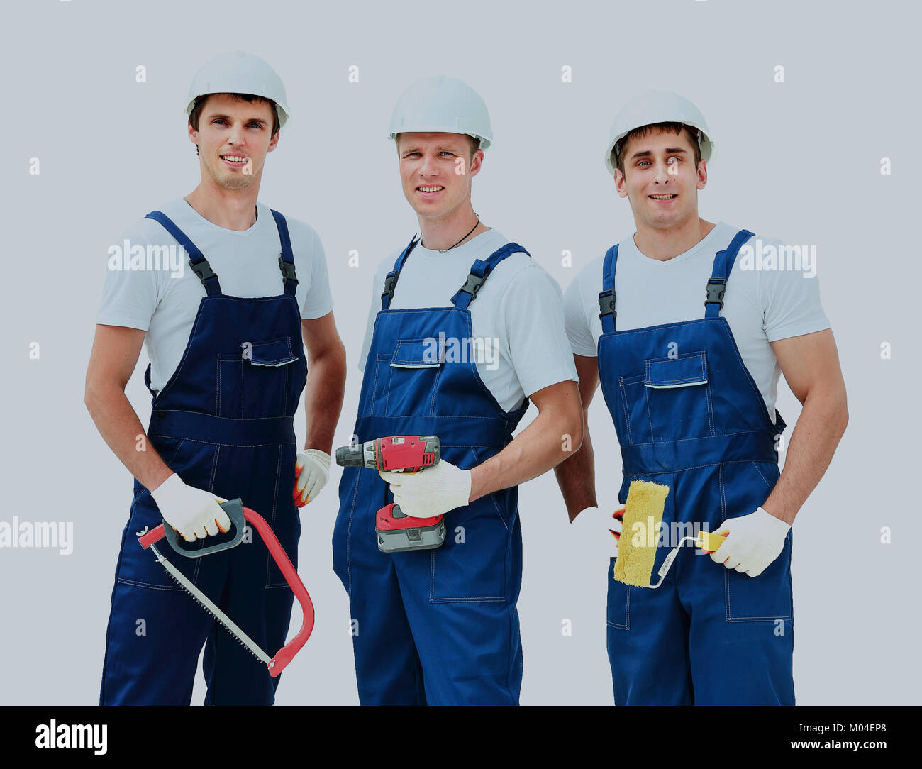 Group of professional industrial workers Stock Photo - Alamy