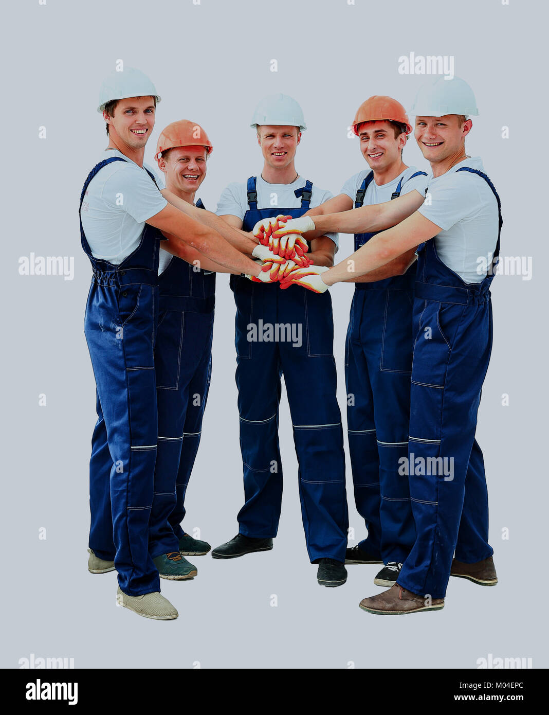 Group of professional construction workers Stock Photo - Alamy