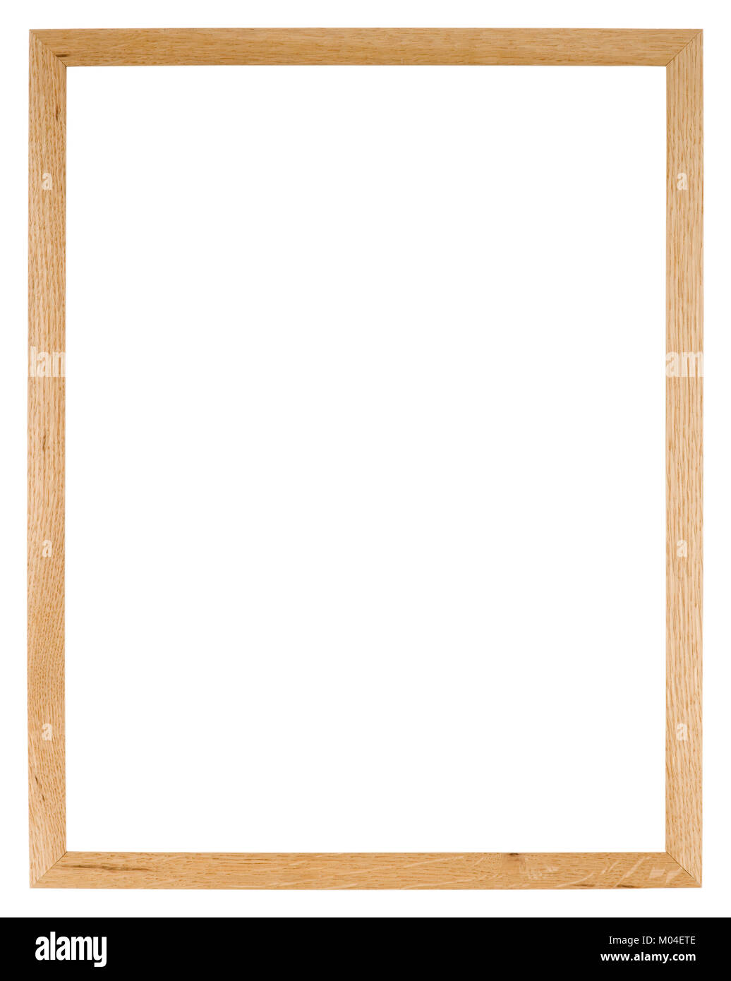 Empty picture frame of light oak wood Stock Photo - Alamy