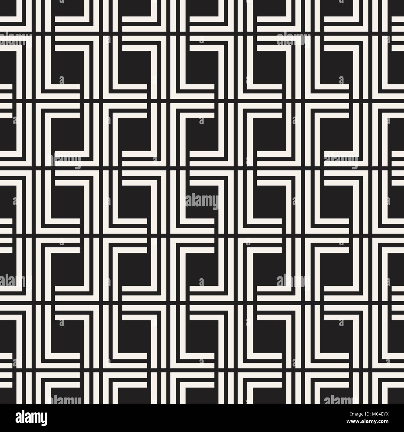 Vector seamless lattice pattern. Modern stylish texture with monochrome ...