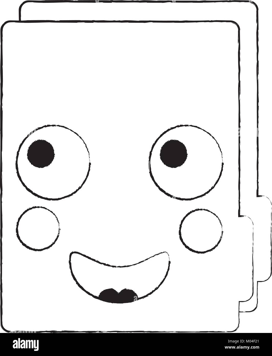 happy file folder kawaii icon image Stock Vector Image & Art - Alamy