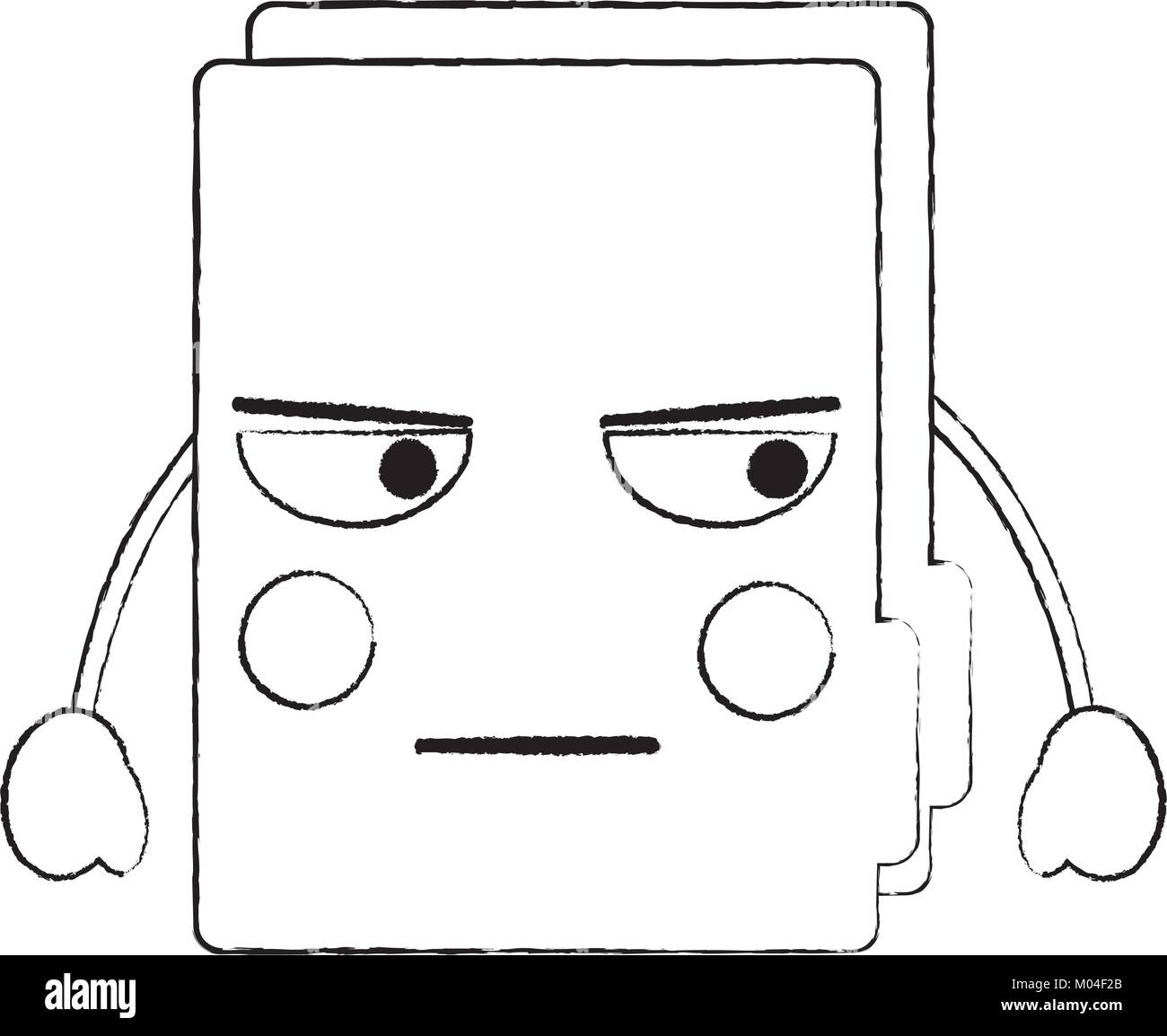 angry file folder kawaii icon image Stock Vector Image & Art - Alamy