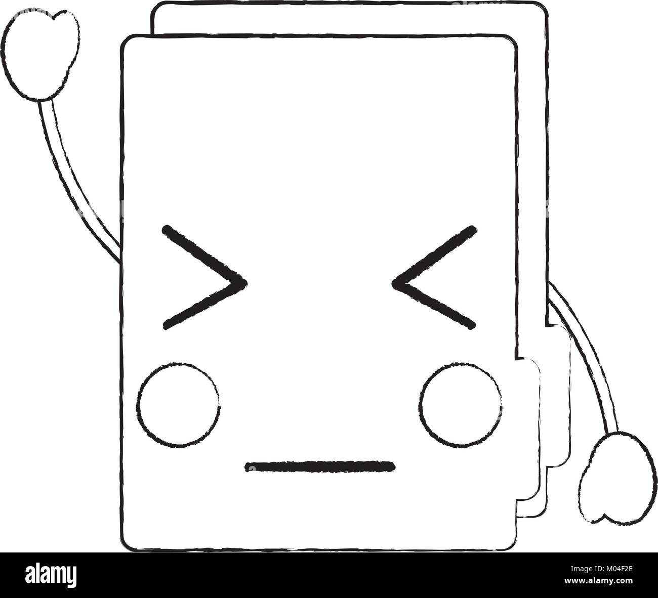 angry file folder kawaii icon image Stock Vector Image & Art - Alamy