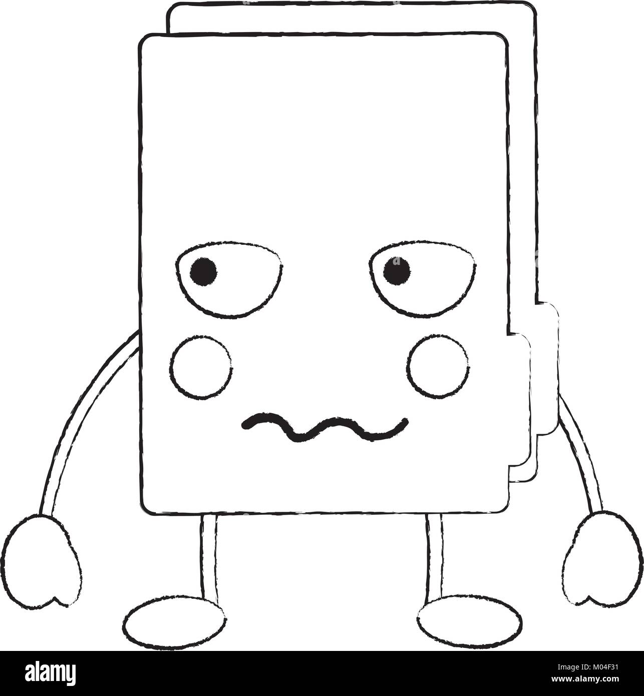 angry file folder kawaii icon image Stock Vector Image & Art - Alamy