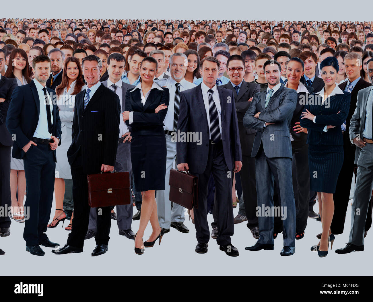 Large group of people full length isolated on white Stock Photo - Alamy