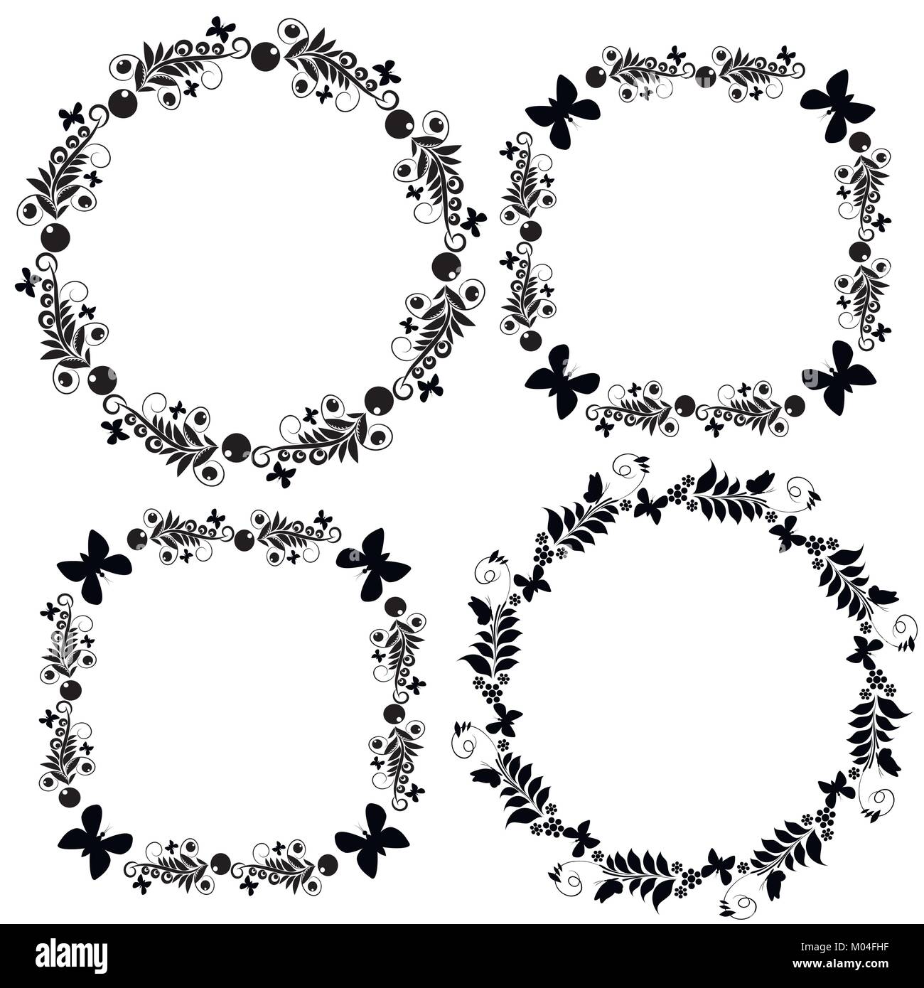 Geometric flower patterns circular hi-res stock photography and images ...
