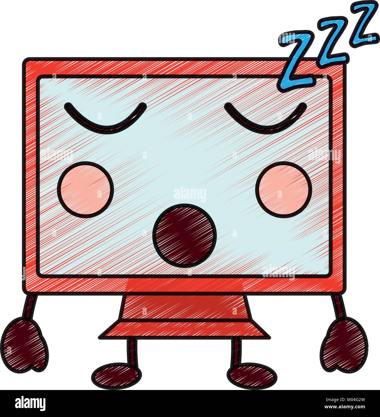 kawaii cute funny screen monitor Stock Vector Image & Art - Alamy