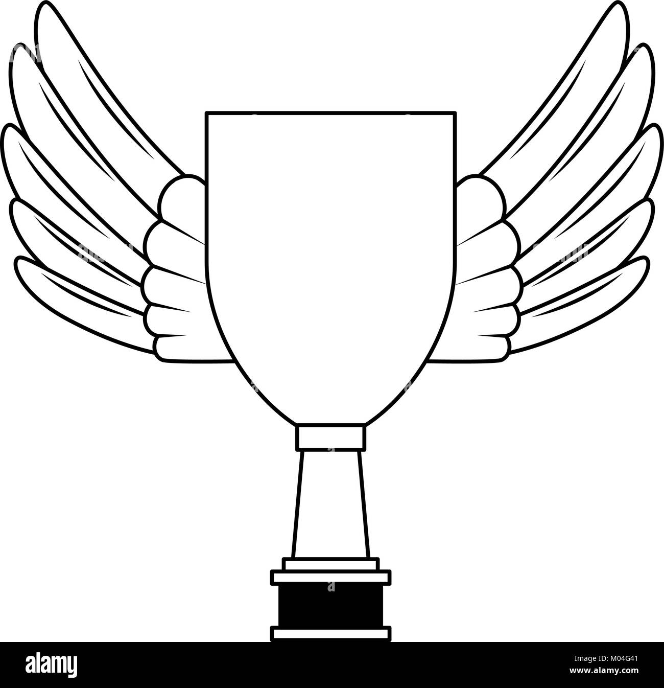 Trophy Cup Wings Icon Vector Stock Photos & Trophy Cup Wings Icon ...