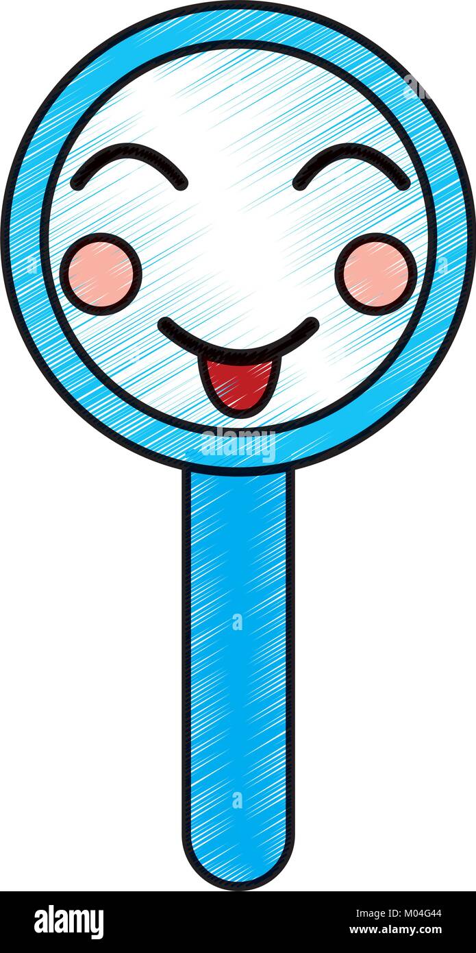 kawaii cute funny magnifying glass Stock Vector Image & Art - Alamy