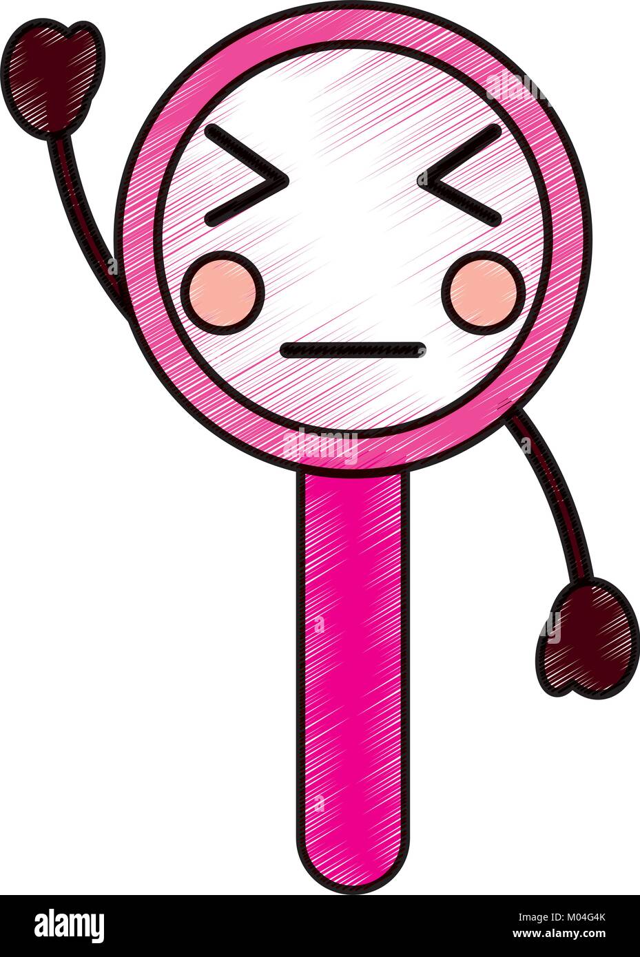 kawaii cute funny magnifying glass Stock Vector Image & Art - Alamy