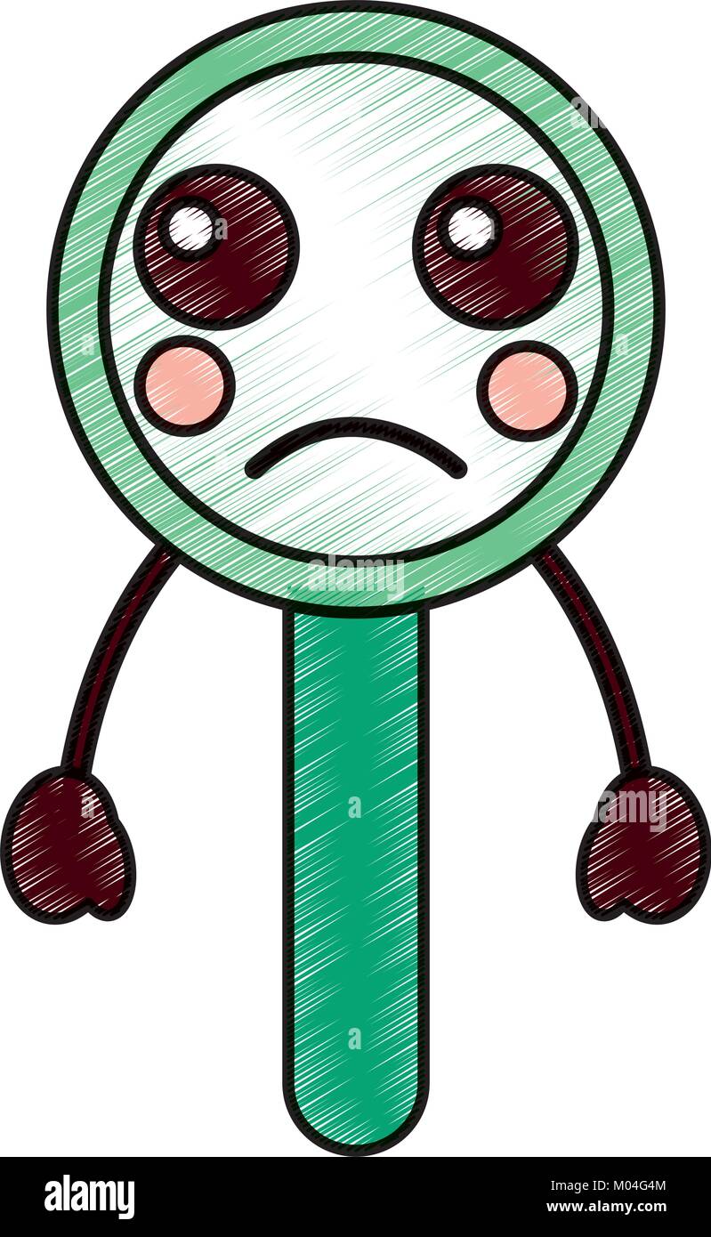 kawaii cute funny magnifying glass Stock Vector Image & Art - Alamy