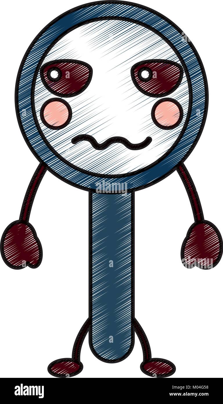 kawaii cute funny magnifying glass Stock Vector Image & Art - Alamy