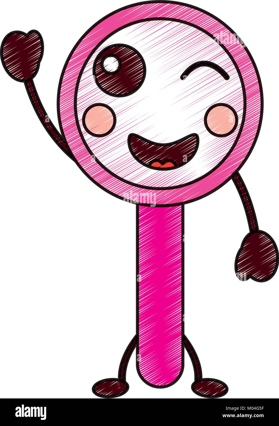 kawaii cute funny magnifying glass Stock Vector Image & Art - Alamy