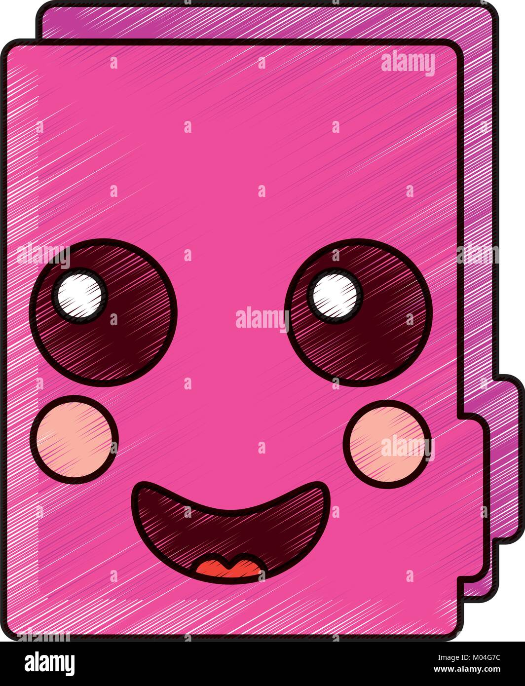 folder document kawaii cute cartoon Stock Vector Image & Art - Alamy