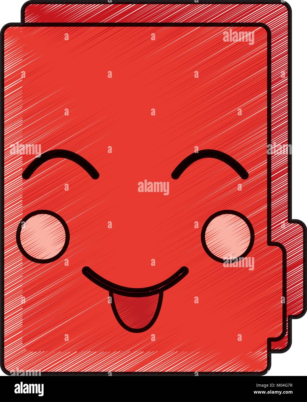 folder document kawaii cute cartoon Stock Vector Image & Art - Alamy
