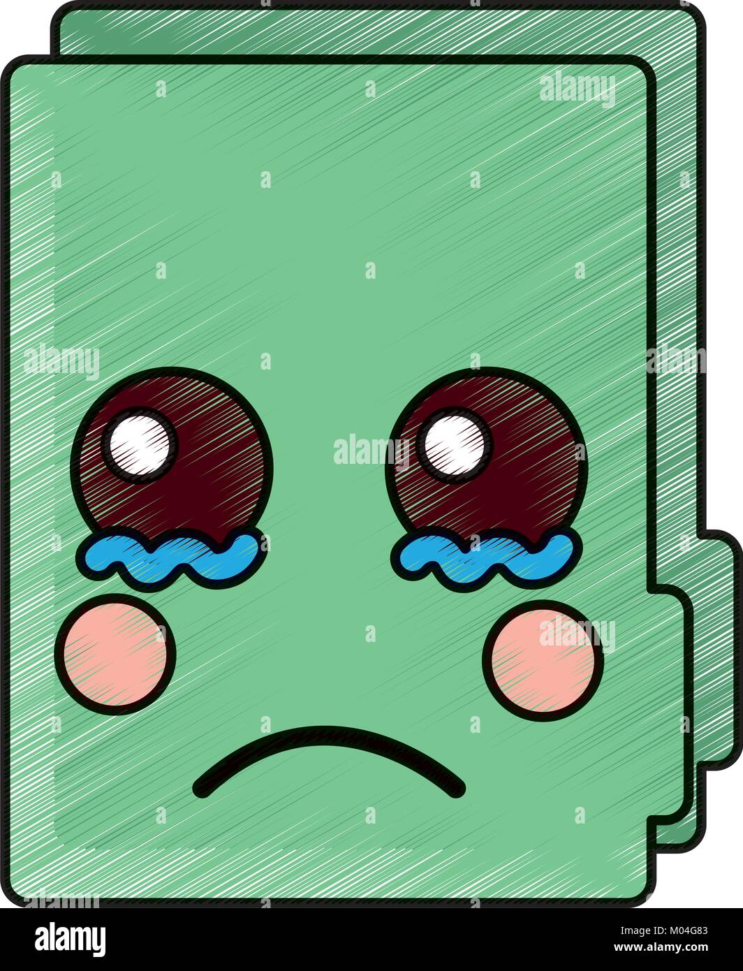 folder document kawaii cute cartoon Stock Vector Image & Art - Alamy