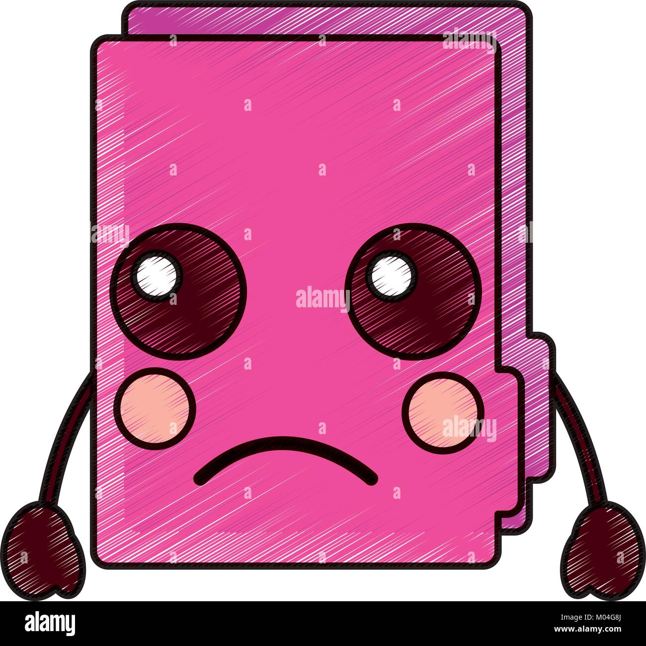 folder document kawaii cute cartoon Stock Vector Image & Art - Alamy