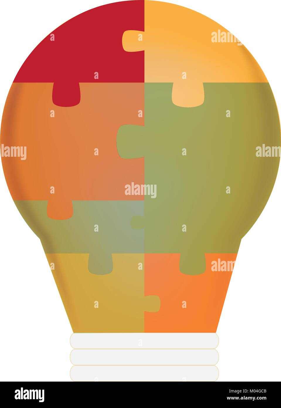 Lightbulb puzzle symbol Stock Vector Images - Alamy
