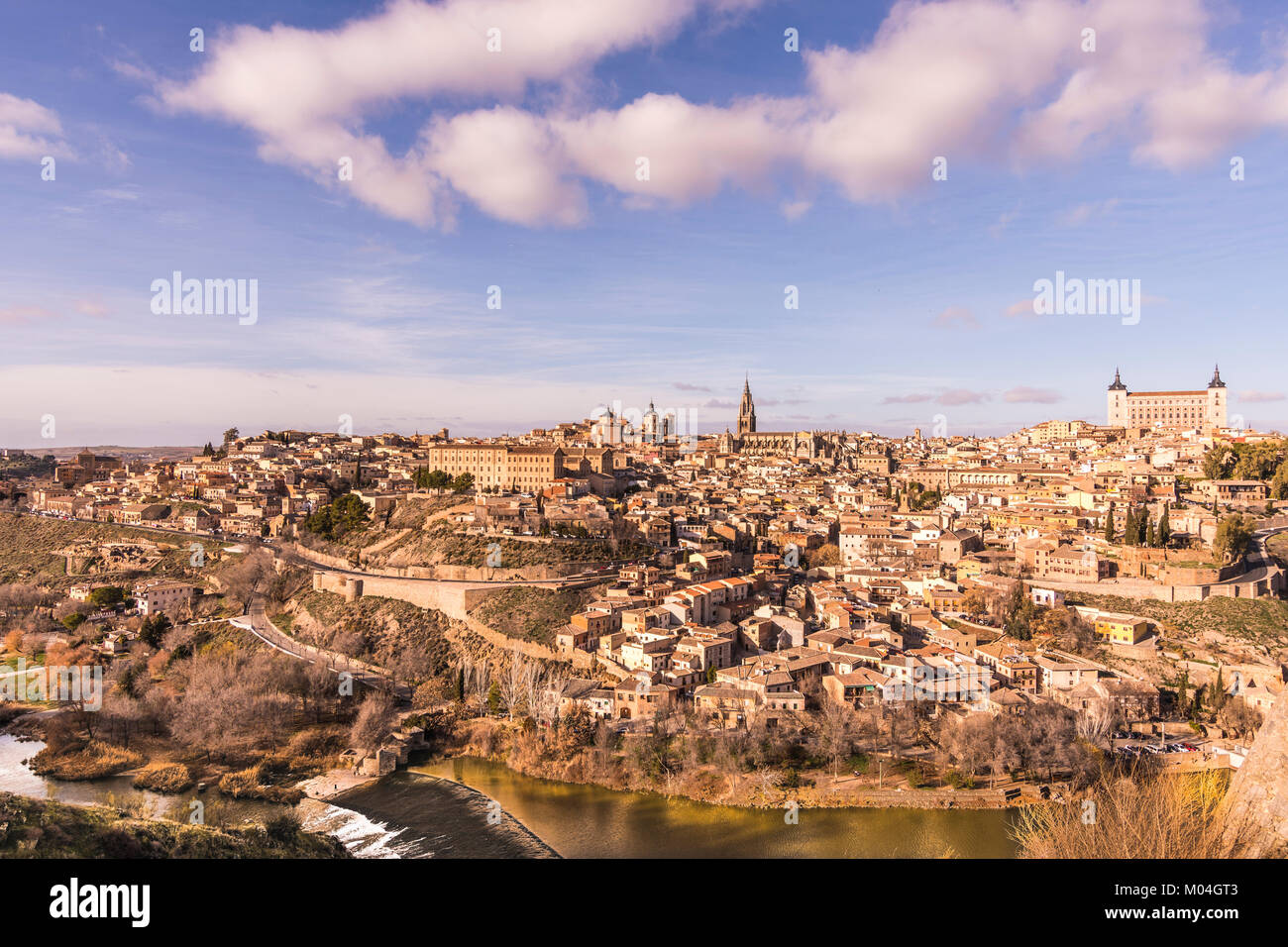 Panoramic view of the medieval city of Toledo, its historic center and ...