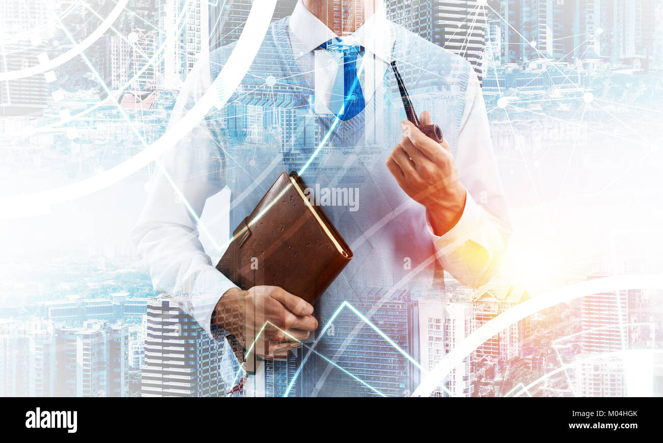 Conceptual image of successful businessman Stock Photo - Alamy