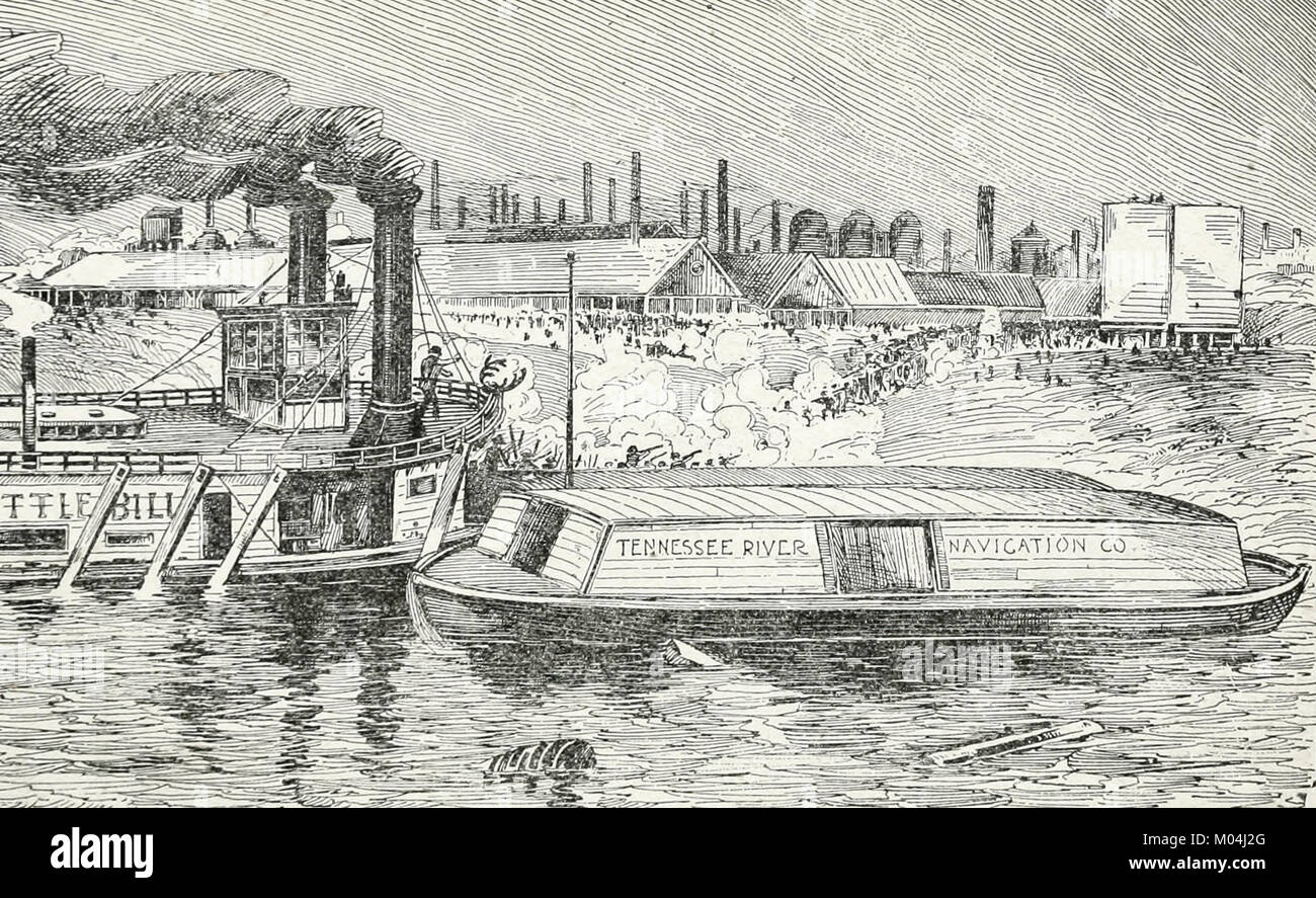 The Battle on the River Bank during the Homestead Strike, 1892 Stock ...