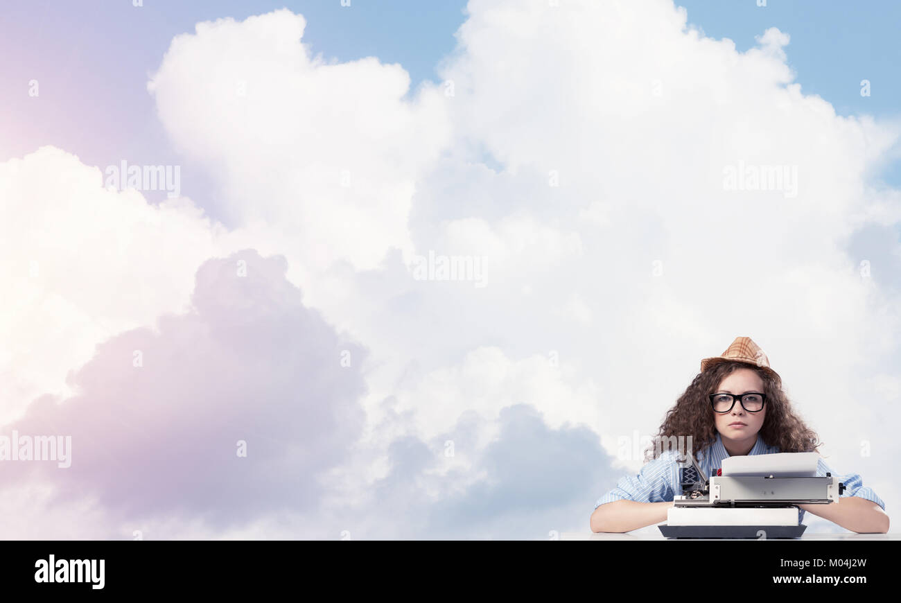 Creative inspiration of young female writer Stock Photo - Alamy