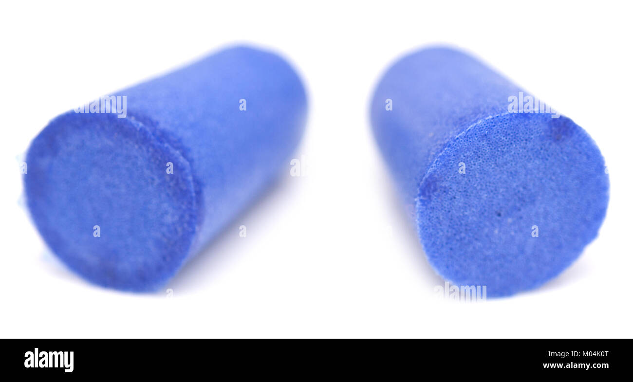 Ear plugs isolated on white background Stock Photo - Alamy