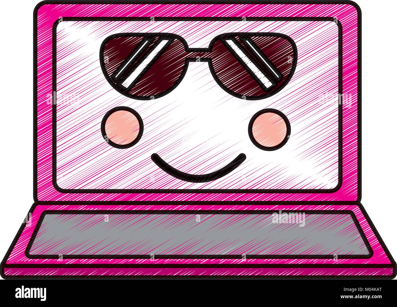 kawaii cute funny screen monitor Stock Vector Image & Art - Alamy
