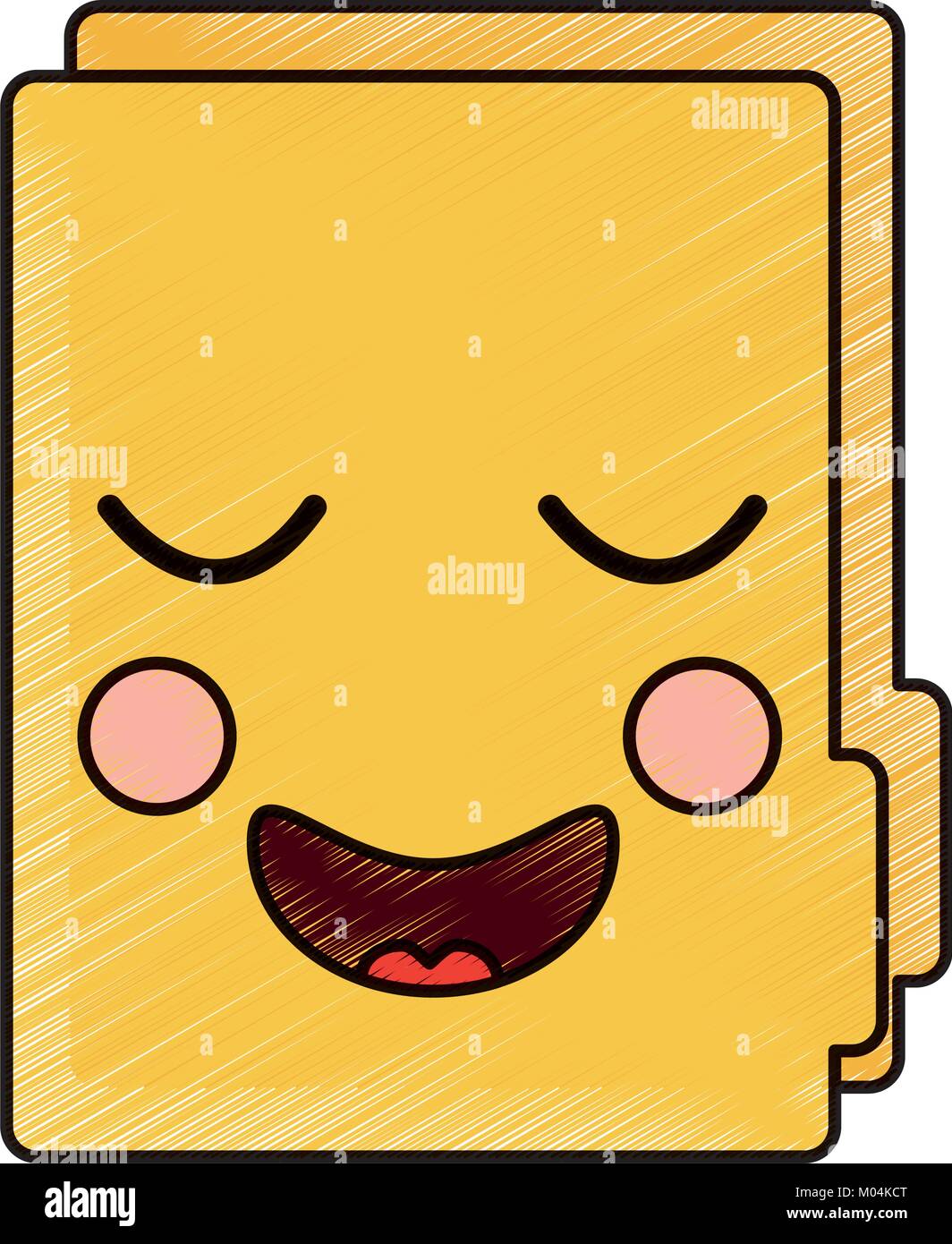 folder document kawaii cute cartoon Stock Vector Image & Art - Alamy