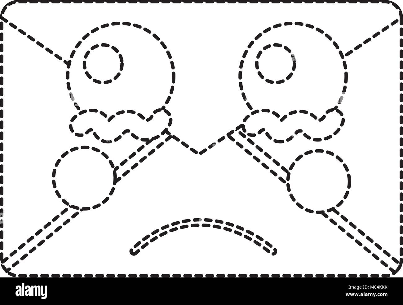 sad message envelope kawaii icon image Stock Vector Image & Art - Alamy