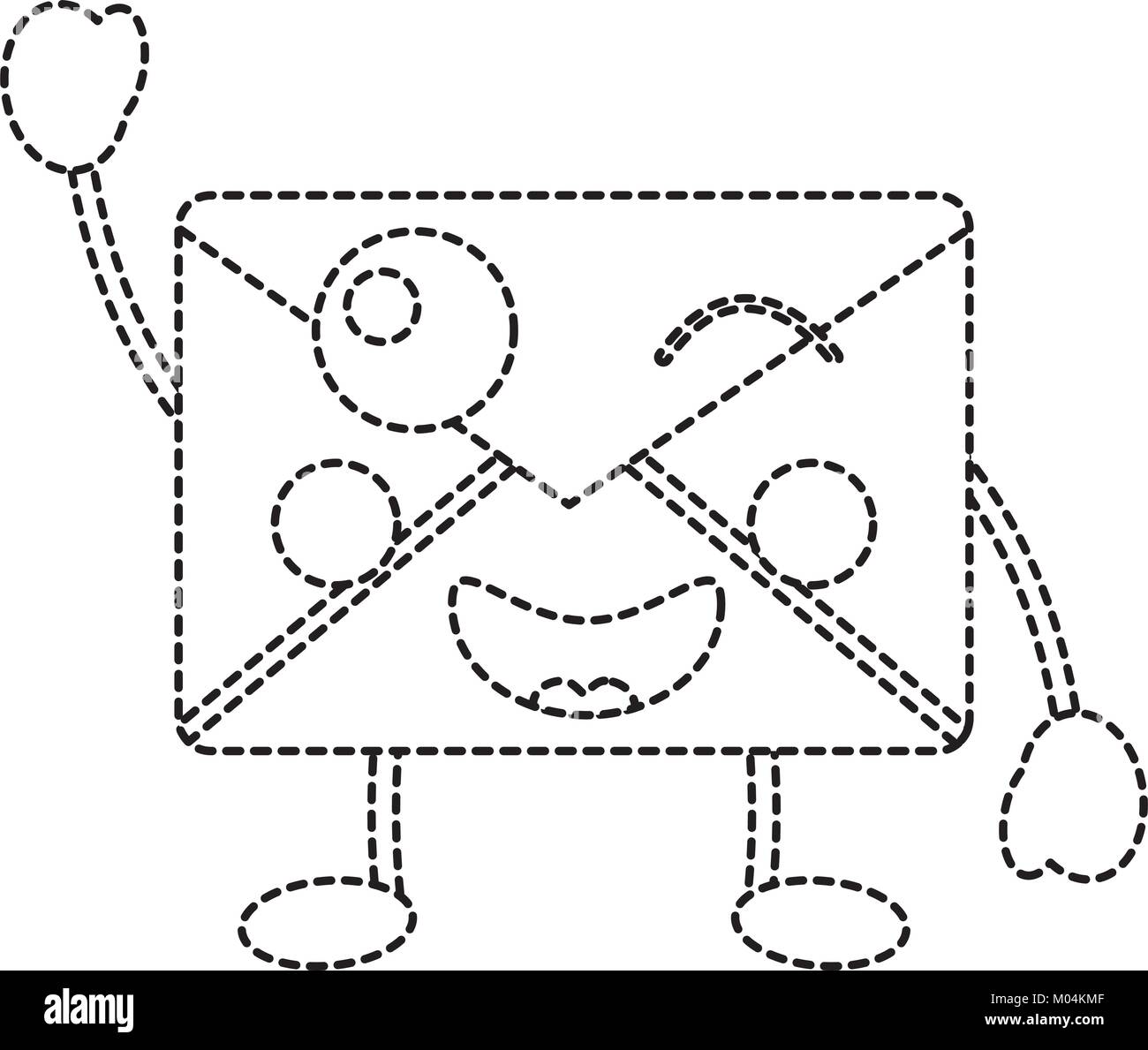 happy message envelope kawaii icon image Stock Vector Image & Art - Alamy