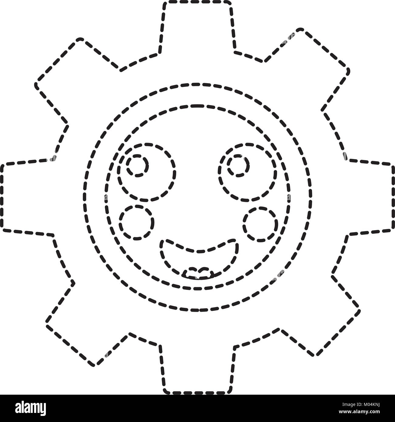 happy gear kawaii icon image Stock Vector Image & Art - Alamy