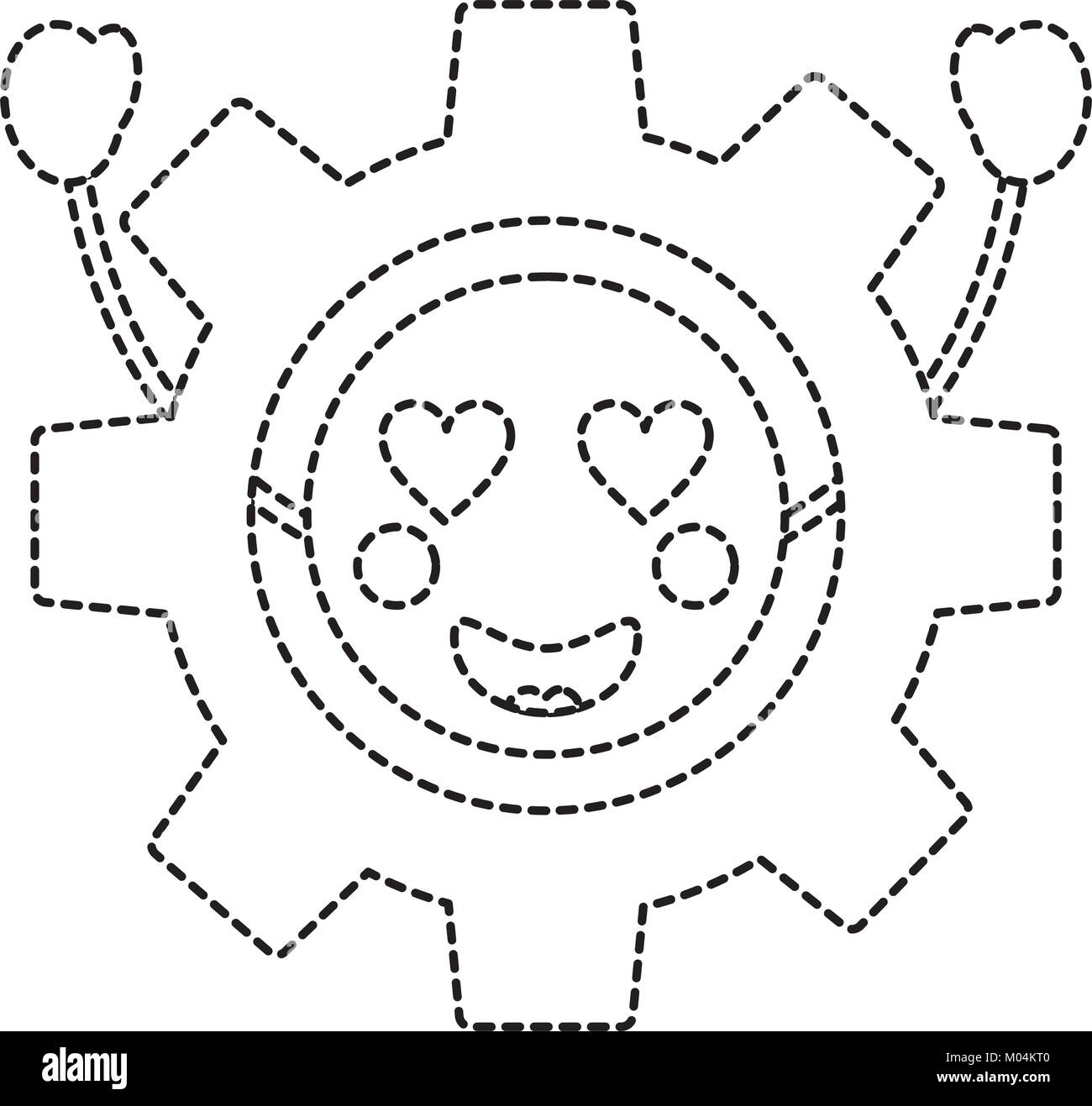 Heart and gear Black and White Stock Photos & Images - Alamy