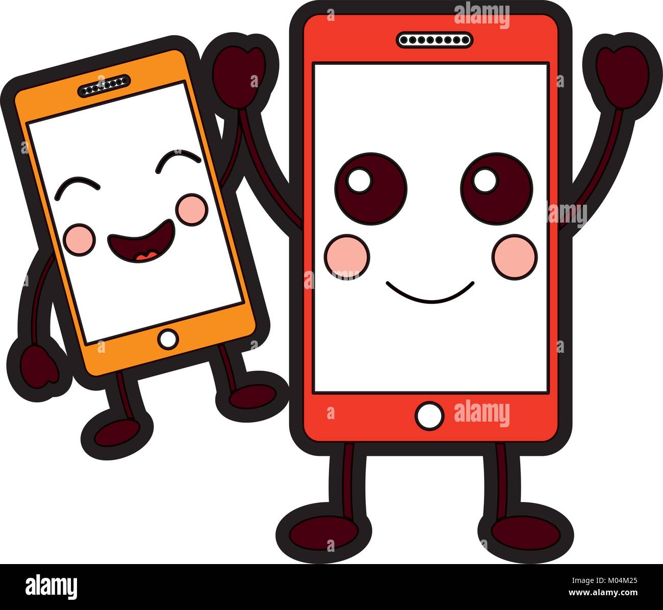 cellphones kawaii icon image Stock Vector Image & Art - Alamy