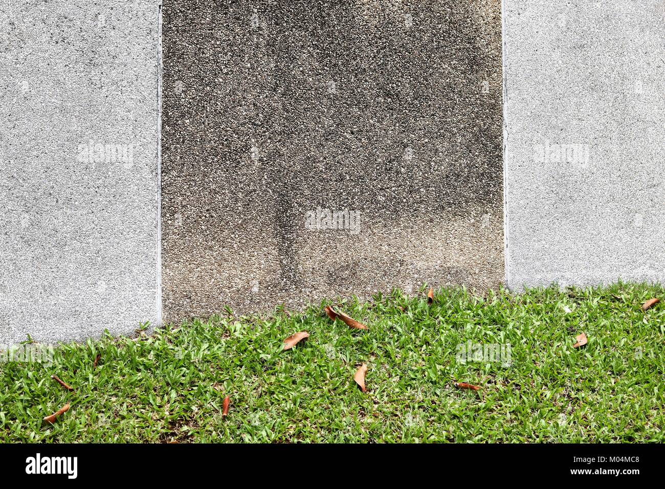 Gravel ground with green grass Stock Photo - Alamy