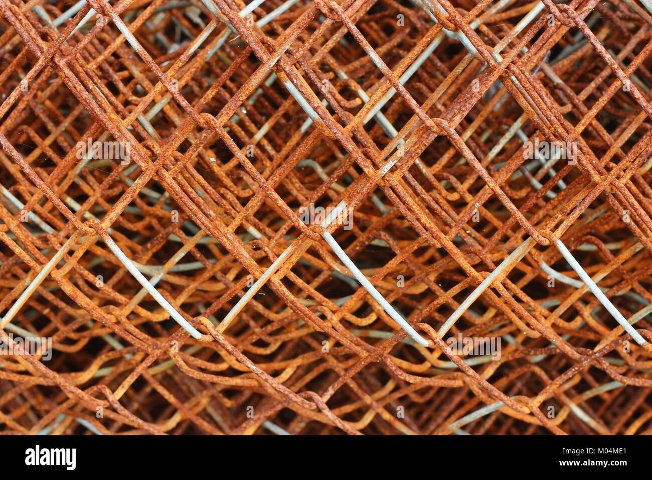 Close up of rusted old wire mesh Stock Photo - Alamy