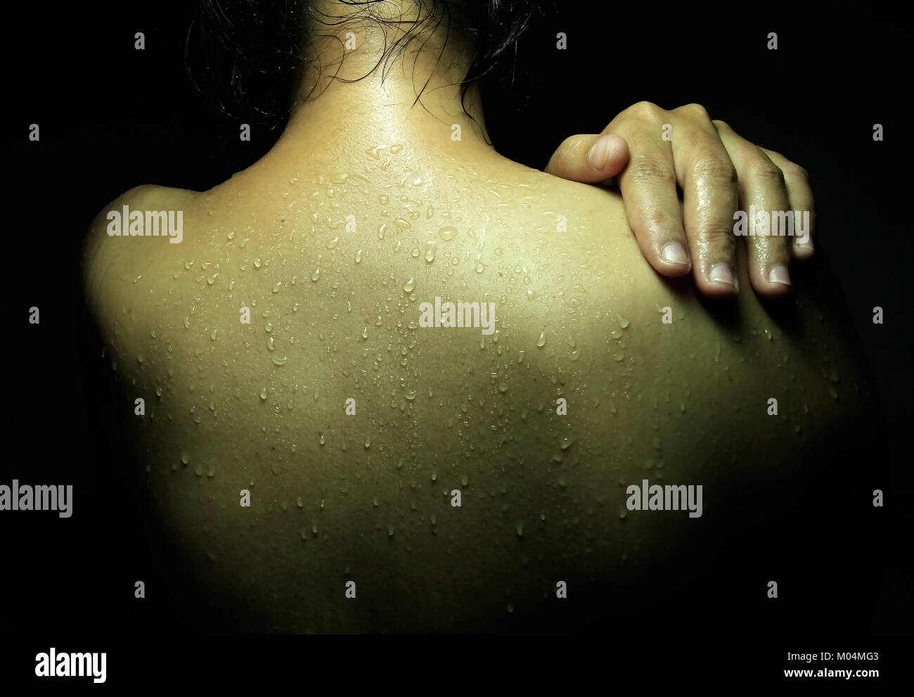 Woman sweating face closeup hi-res stock photography and images - Alamy