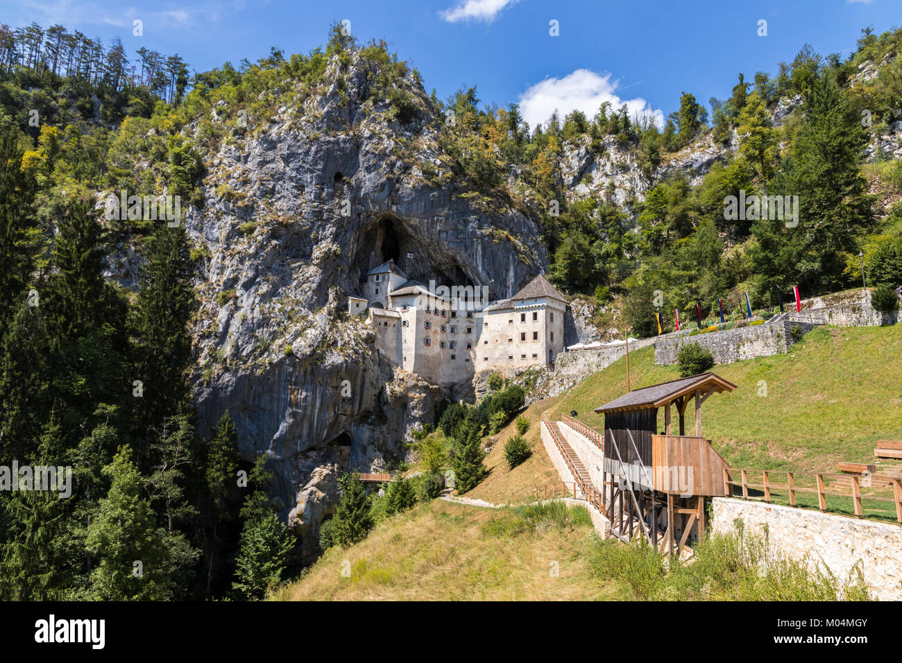 Predjama Castle (Predjamski grad), a Renaissance castle built within a ...