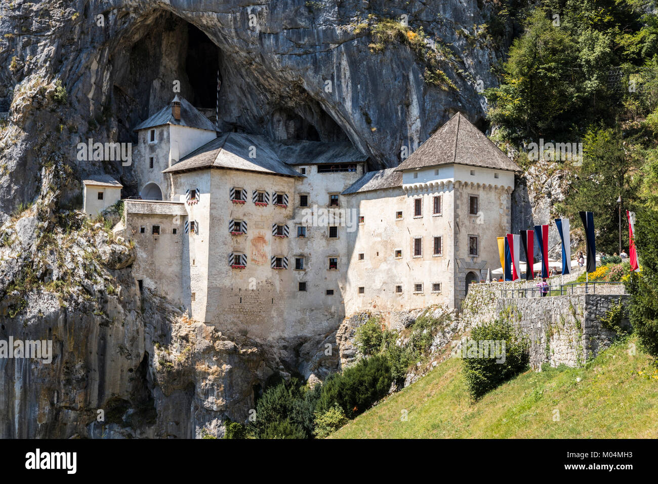 Predjama Castle (Predjamski grad), a Renaissance castle built within a ...