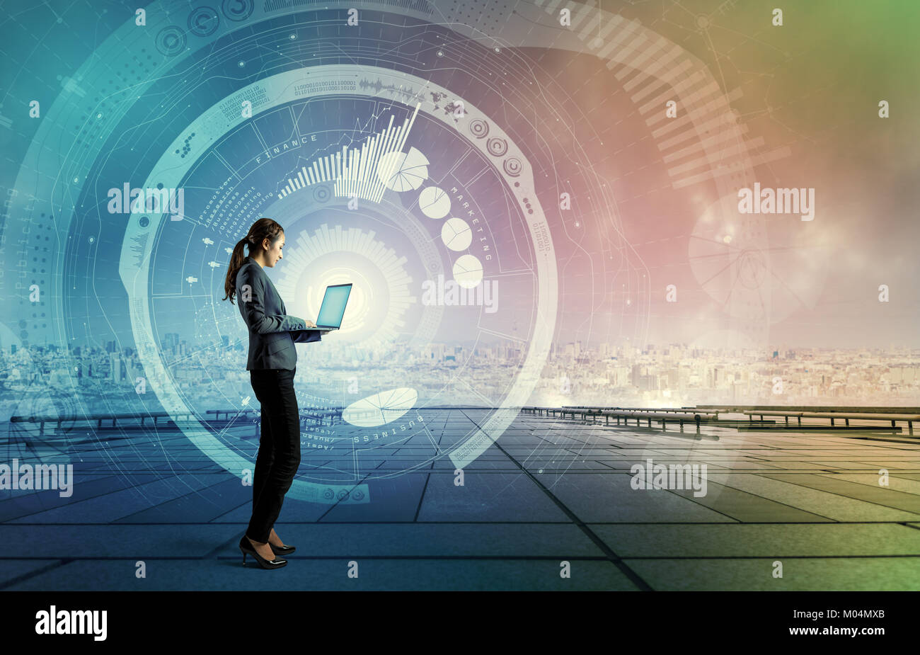 Information Communication Technology concept. Internet of Things. Smart ...