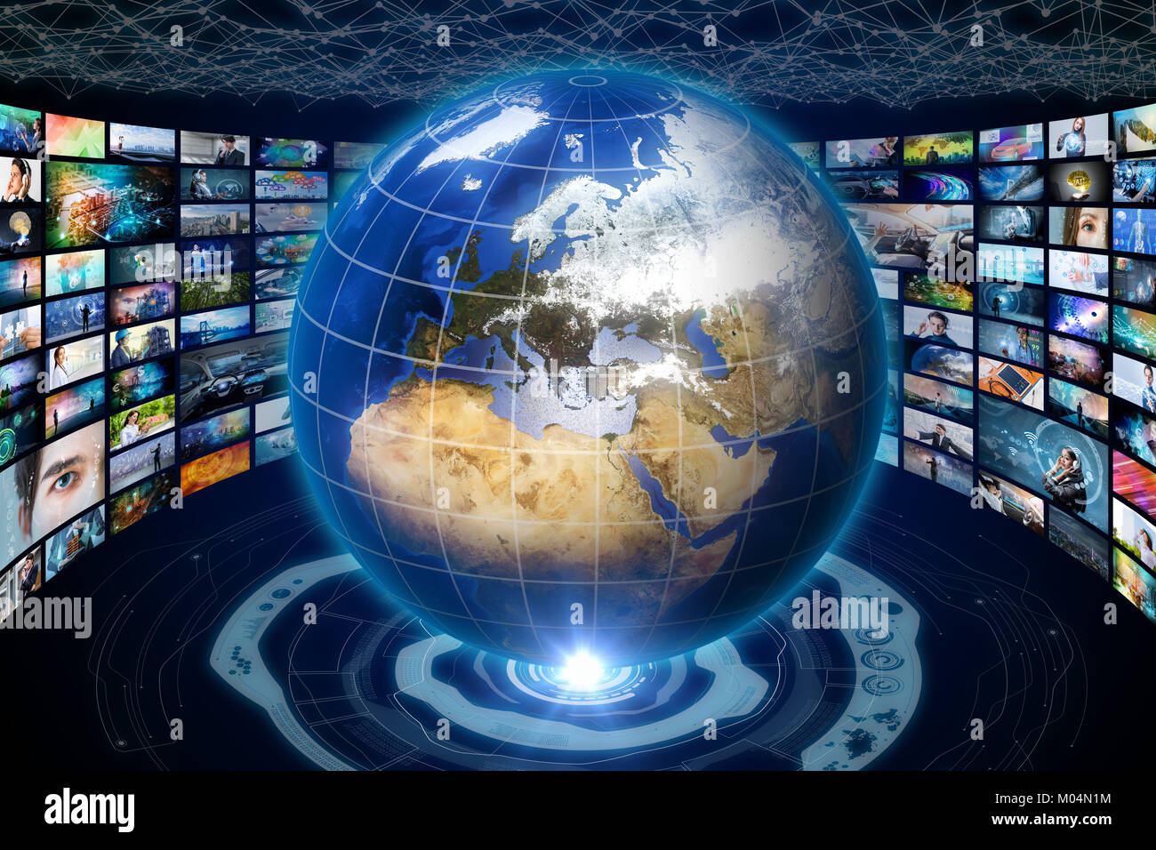 worldwide internet streaming service concept. elements of this image ...